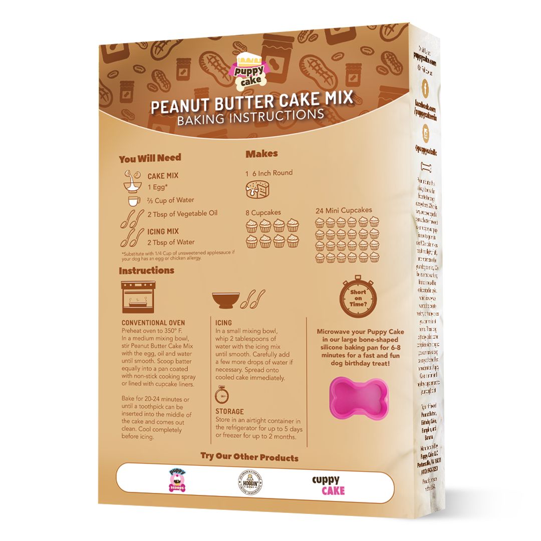Puppy Cake Mix - Peanut Butter Wheat-Free - - Noah's Ark Pet Shop